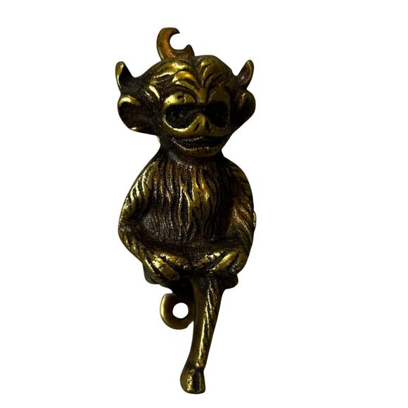 Unbranded | Accents | Antique Brass Imp Door Knocker Marked England 3 4 ...